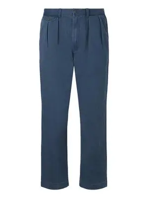 Polo Ralph Lauren Straight-leg Cotton-twill Trousers - Blue