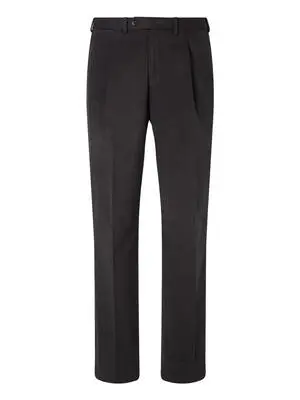 SAMAN AMEL Amo Straight-leg Suit Trousers - Brown