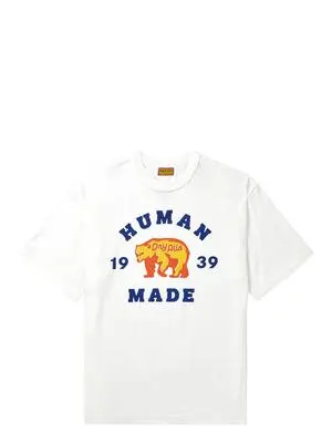 HUMAN MADE Printed Cotton-jersey T-shirt - White