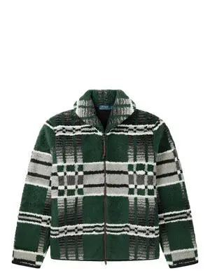Polo Ralph Lauren Shawl-collar Checked Zip-up Cardigan - Green