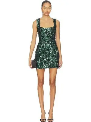 Retrofete Sadlyn Sequin Embellished Mini Dress - Pine