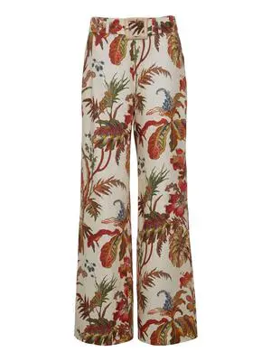 Cara Cara Mayflower Printed Pants - Fauna Floral Ivory