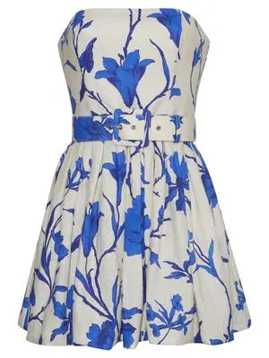 Cara Cara Swan Mini Dress - Athena Cobalt