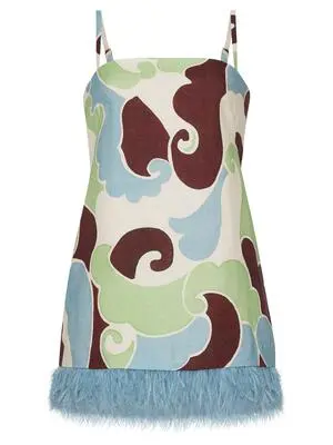Cara Cara Valencia Mini Dress - Petal Wave Mint