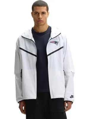 Nike New England Patriots Rivalries Collection Tech Nfl Full-zip Jacket - White