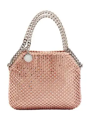 STELLA MCCARTNEY Falabella Mini Crystal-Embellished Top Handle Bag