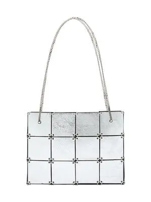 Khaite Emma Mini Panelled Leather Tote Bag - Silver