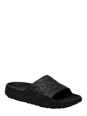 COACH Bay Signature Slides Black