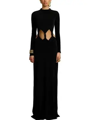 Arcina Ori Gisella Cut-outs Maxi Dress - Black