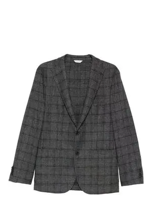 Boglioli Check-pattern Button Blazer - Grey