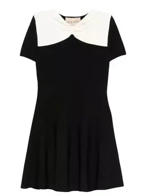 Valentino Garavani Bow-detail Mini Dress - Black