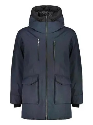 Herno Hooded Zip Coat - Blue