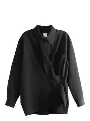 Calvin Klein Pocket Draped Shirt - Black