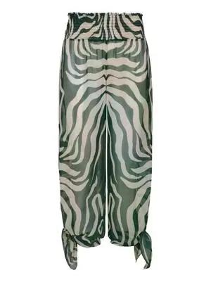 Johanna Ortiz Zebra-stripe Trousers - Green