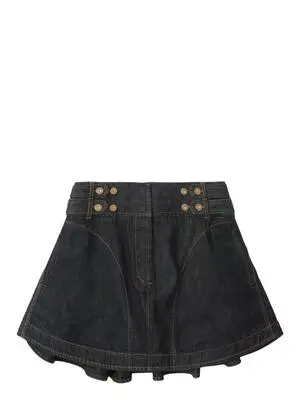 Zimmermann Denim A-line Mini Skirt - Blue