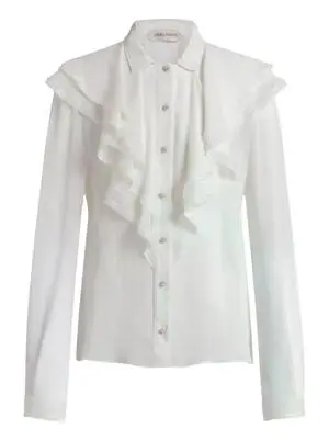 Alberta Ferretti Ruffled Shirt - White