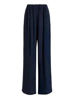Alberta Ferretti Elastic-waistband Wide Leg Trousers - Blue