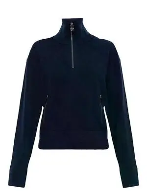 Victoria Beckham Half-zip Milano Sweater - Blue