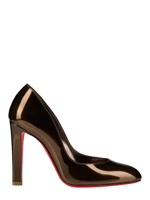 CHRISTIAN LOUBOUTIN Fannylove 100 Leather Pumps - Brown