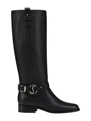 CHRISTIAN LOUBOUTIN Dianouchette Botta Leather Knee-high Boots - Black