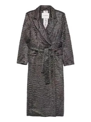 VALENTINI 1972 Belted Fur Coat - Grey