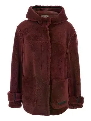 Marni Hooded Fleece Jacket - Red