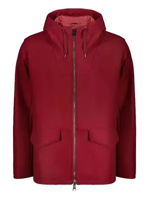 Herno Zip-up Hooded Jacket - Red