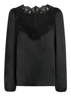 Dolce & Gabbana Lace-detail Top - Black
