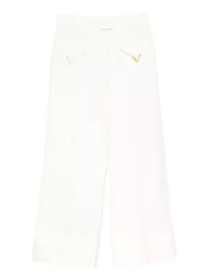 Valentino Garavani V-detail Pocket Trousers - Neutrals