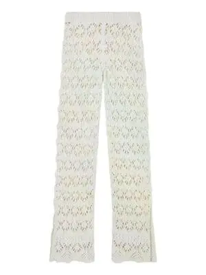 Alanui Lagoon Crochet Trousers - White