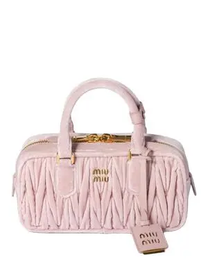 Miu Miu Arcadie Matelassé Velvet Bag - Alabaster Pink