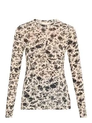 Ulla Johnson Neri Long Sleeve Top - White Gardenia