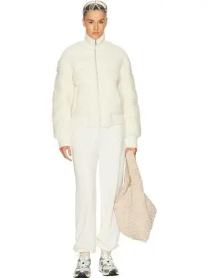 Perfect Moment Apres Padded Bomber Jacket - Snow White