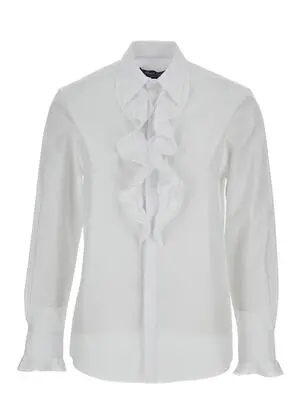 Ralph Lauren Addison Fringe Shirt - White