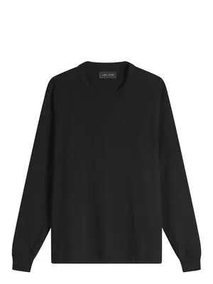 LES TIEN Heavyweight Binded Classic Long Sleeve T-shirt - Jet Black