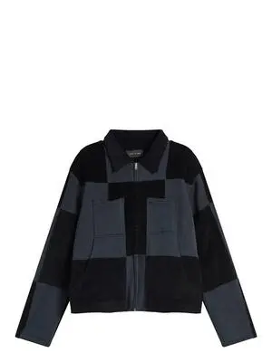 LES TIEN Patchwork Utility Jacket - Faded Black