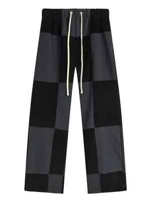 LES TIEN Patchwork Relaxed Pant - Faded Black