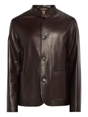 Dunhill Leather Driving Jacket - Chocolate