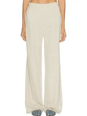 Eterne Oversized Wide Leg Sweatpant - Heather Oatmeal