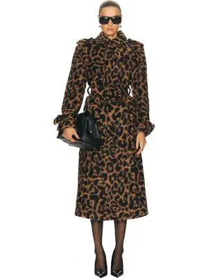 Simkhai Rumi Belted Coat - Leopard