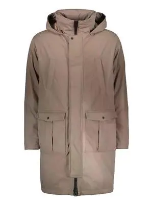Herno Hooded Zip-up Coat - Neutrals