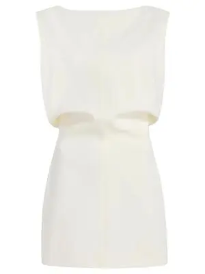 Khaite Toma Mini Dress - Chalk