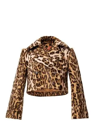 Lena Hoschek Fran Printed Cotton-blend Jacket - Animal