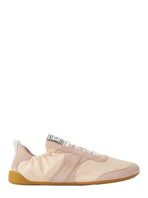 Chloé Kick Suede-trimmed Sneakers - White