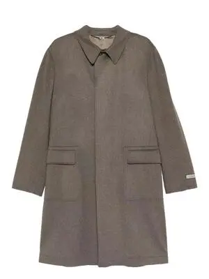 Canali Pocket-collared Coat - Brown
