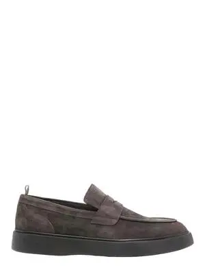Officine Creative Frame 001 Suede Penny Loafers - Brown
