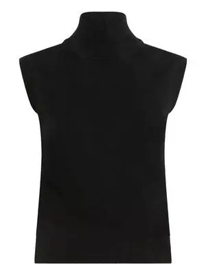 Alpha Studio Sleeveless Turtleneck Top - Black
