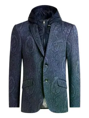 Etro Arnica Motif Jacquard Jacket - Blue