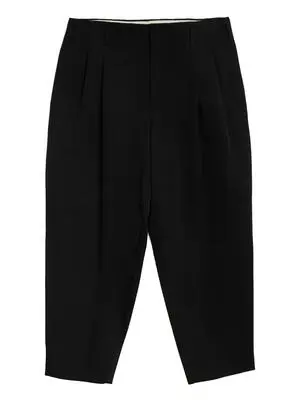 Comme Des Garçons Pleated Wool Trousers - Black