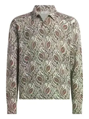 Etro Jacquard Foliage Motif Sweater - Neutrals